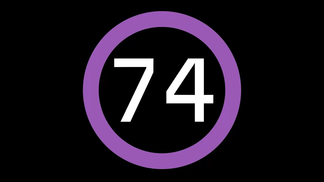 74-Second Countdown Timer - Dark Background + Circular Progress Bar ...