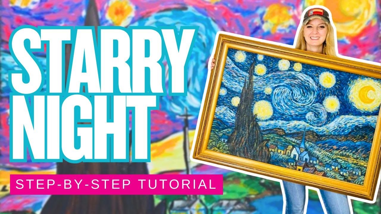 Starry Night Step-by-Step Painting Tutorial - YouTube