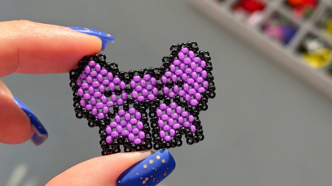 How to make a beaded bow. DIY 🎀 - YouTube