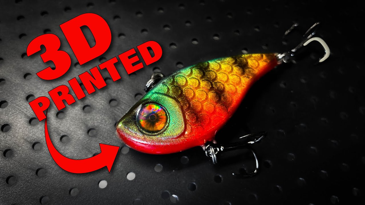 3D Printed Fishing Lure // Easy Lure Painting Pattern - YouTube