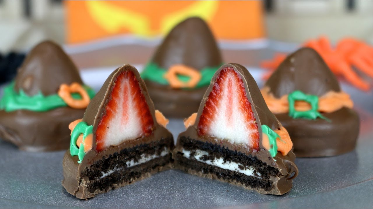 Witch Hat Oreo Cookies | Halloween Recipes - YouTube