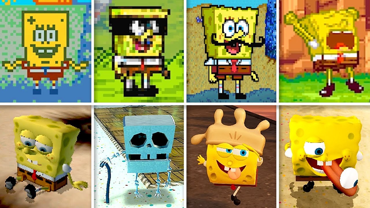 Evolution Of SpongeBob SquarePants Games Idle Animations (2000 - 2025 ...