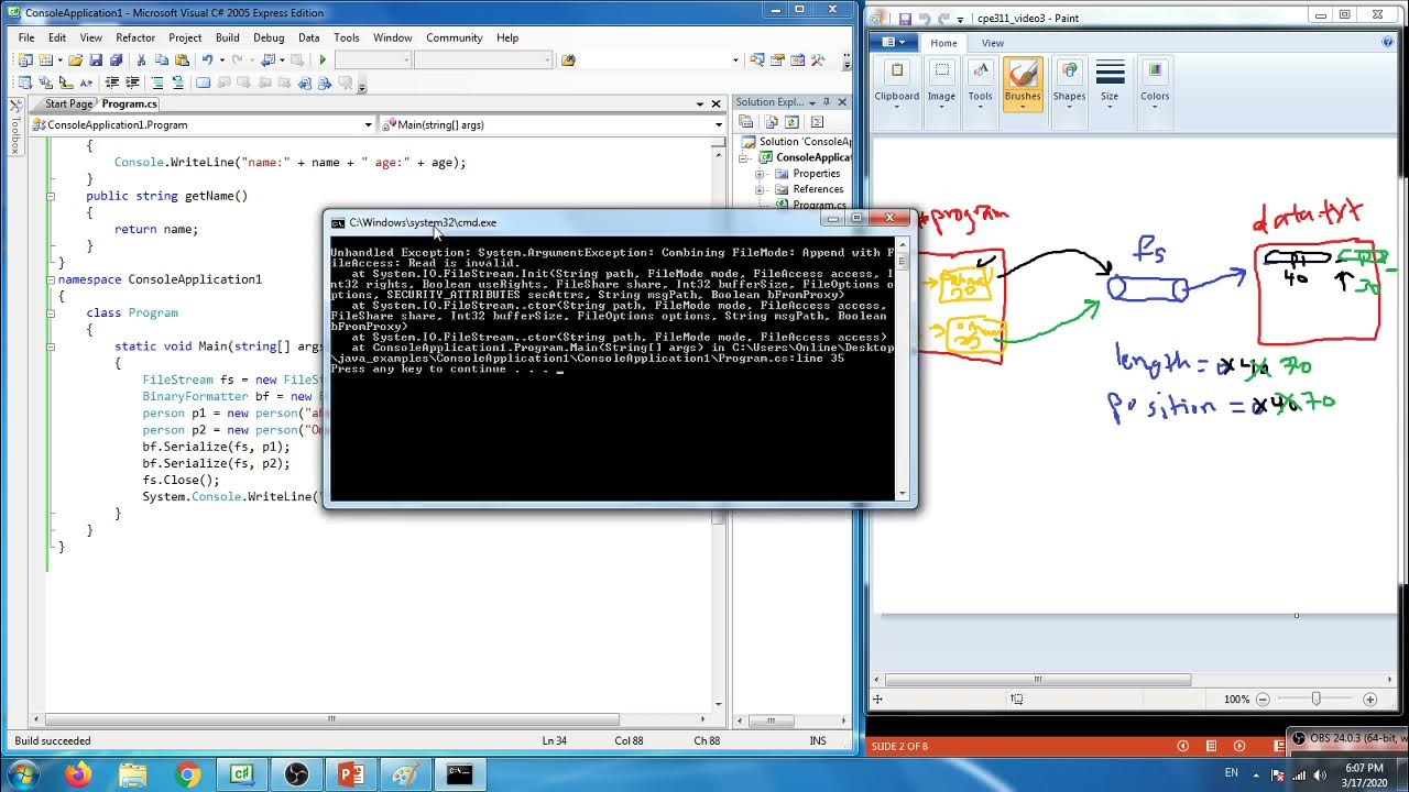 CpE311 CSharp-14-IO Files and Streams-Example4-UML - YouTube