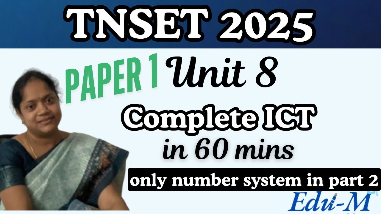 UNIT-8 ICT Paper 1- TNSET/UGCNET - YouTube