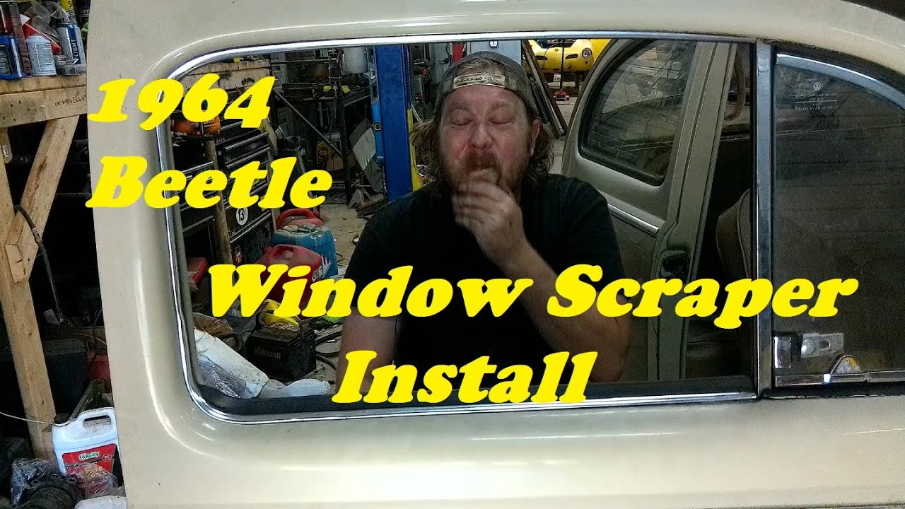 1964 and earlier VW outside window scraper removal and install - YouTube