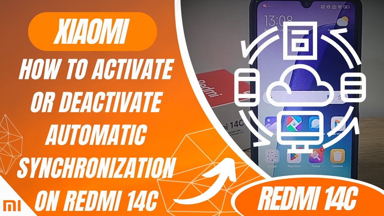 How to activate or deactivate automatic synchronization on Redmi 14C - YouTube