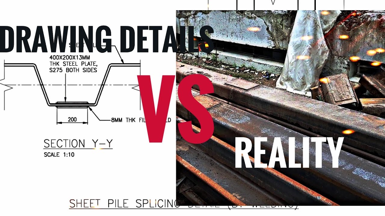 Sheet pile splicing details - YouTube