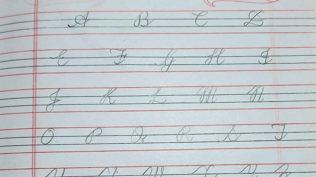 Cursive writing AtoZ for beginners | English Cursive handwriting abcd ...
