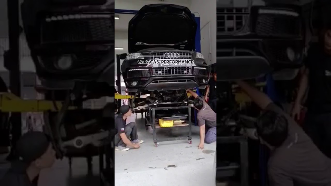 Remove engine for overhaul Audi Q7 TDi 3.0 (CRCA) - YouTube