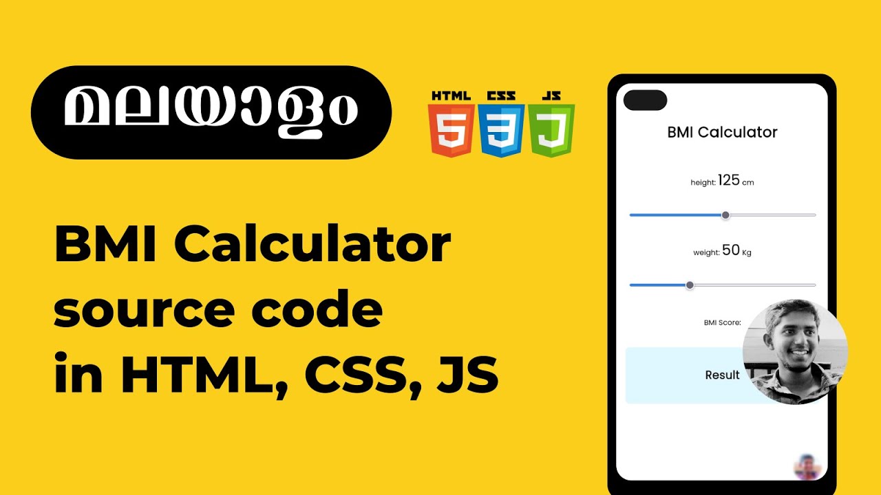 BMI Calculator Code In Simple HTML CSS JS Link In Description