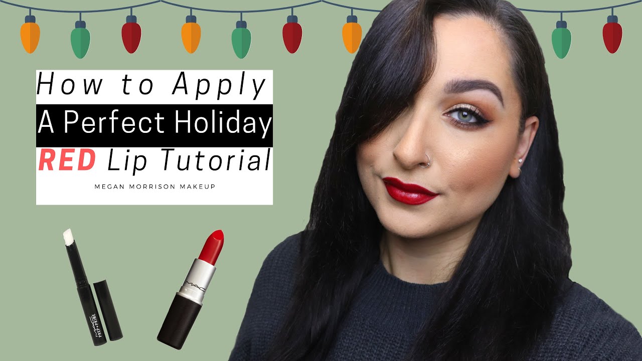 How to Apply the Perfect Holiday Red Lip - YouTube