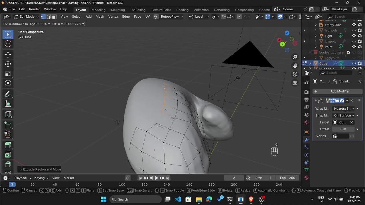 Figuring out retopology in blender - YouTube