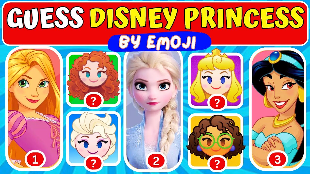 👑 Guess the Disney Princess by Emoji | 20 Magical Questions in 5 ...