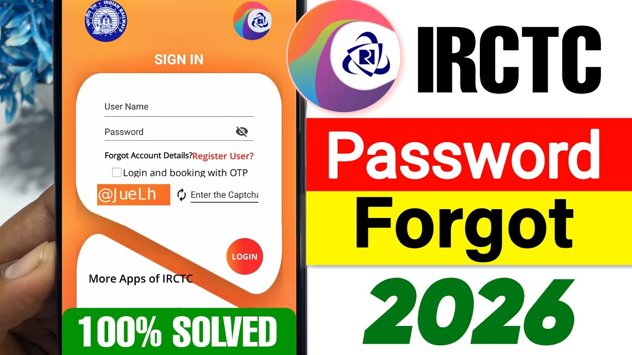 Irctc Password Forgot 2026 | IRCTC password Bhul gaye toh kya kare ...