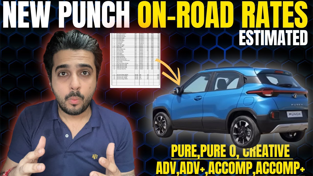 Tata Punch Facelift Variant Wise On Road Rates , All Variants ...