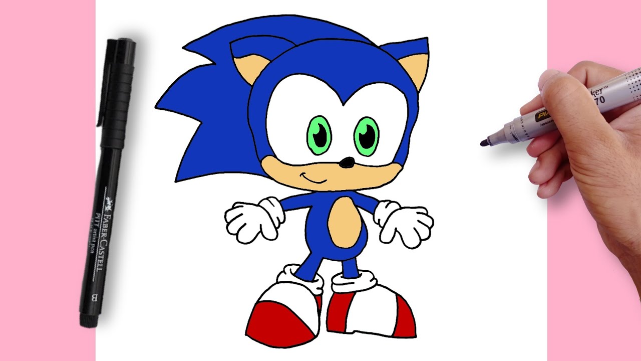 How To Draw Sonic Easy Step-by-step | Sonic 3 - YouTube