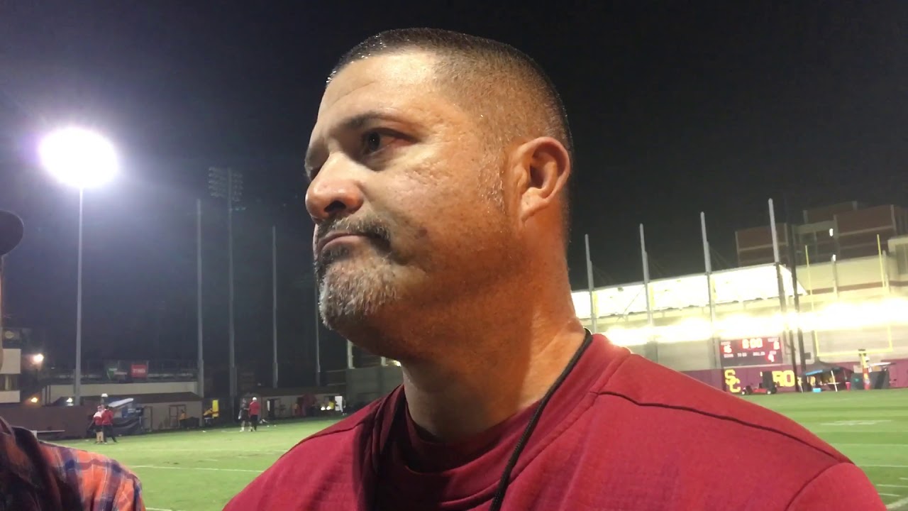 USC DL coach Chad Kauha’aha’a — Arizona State week - YouTube