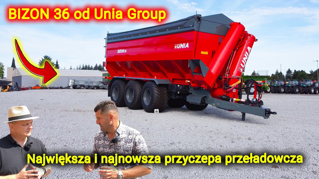 Największy BIZON od Unii 👉 polska przyczepa przeładowcza Unia BIZON 36 ...