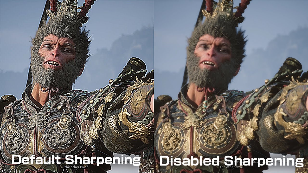 Black Myth Wukong Disable Over Sharpening - YouTube