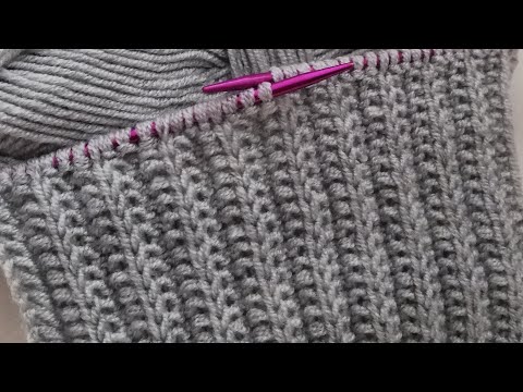 Üç günde yelek örün o kadar kolay iki şiş örgü modeli anlatımı ✔️crochet knitting