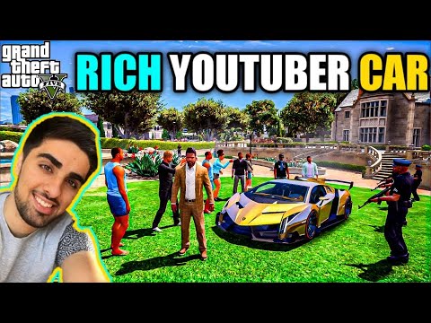 GTA 5 : RICH YOUTUBER PURE GOLD LAMBORGHINI CAR 2020