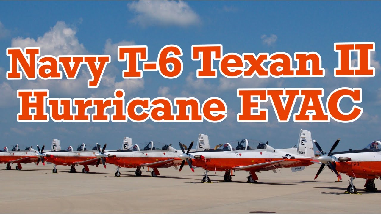 Navy T-6 Texan II Squadron Hurricane Relocation - YouTube