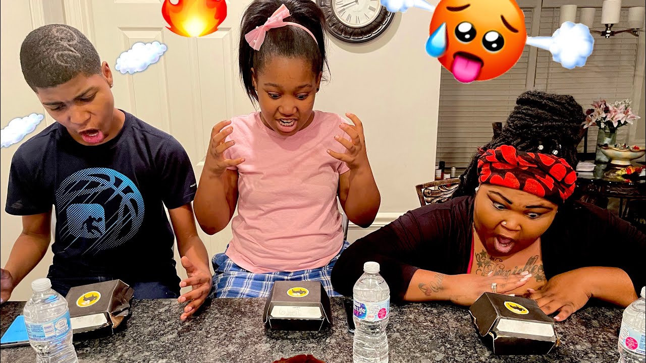 Hot wing challenge we shouldn’t have done that🥵😂 (so funny must watch ...