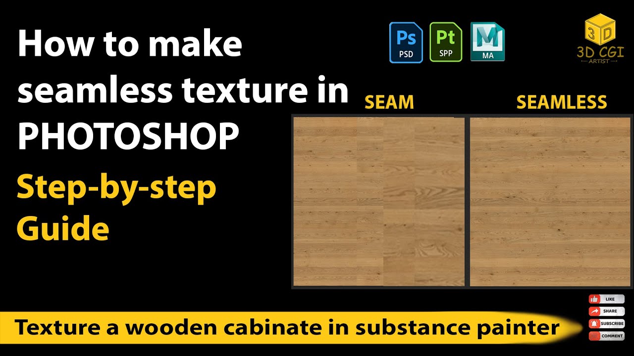 💡 "Fix seams in PHOTOSHOP, create seamless textures & bring your 3D ...
