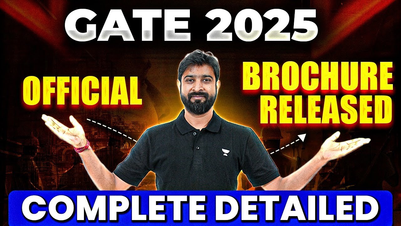 GATE 2025 Official Brochure Released | GATE 2025 Big Update - YouTube