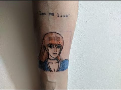 Tattooing myself DEAD OR ALIVE Kasumi - YouTube