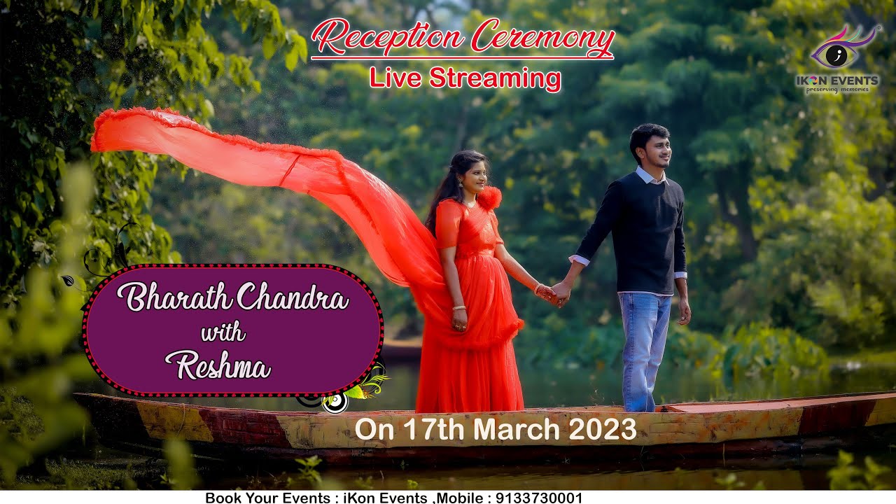 Reception Ceremony || Bharath Chandra with Reshma || Live Streaming ...