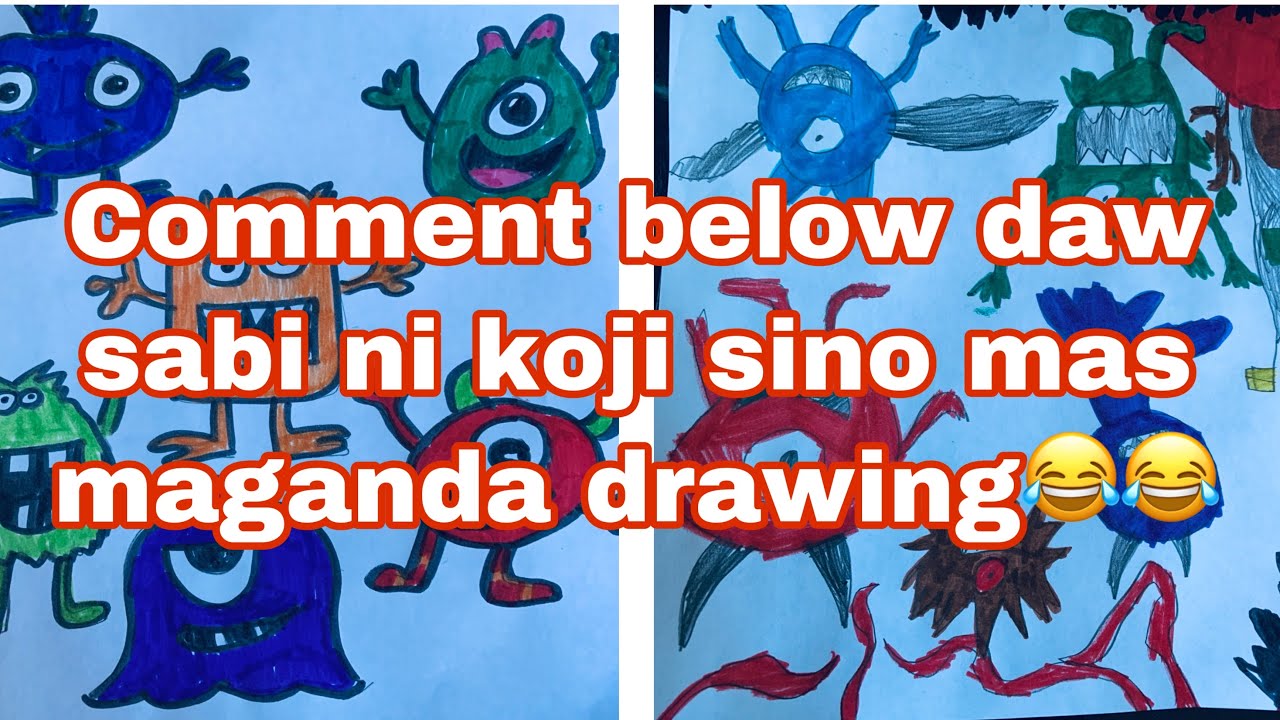 Sino ang mas maganda ang drawing?Yung Nanay o yung anak? Hahahah ...