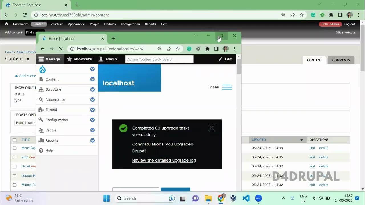Step 2 : Migrate your old Drupal site to newer version Drupal 9, Drupal 10 | D4Drupal - YouTube
