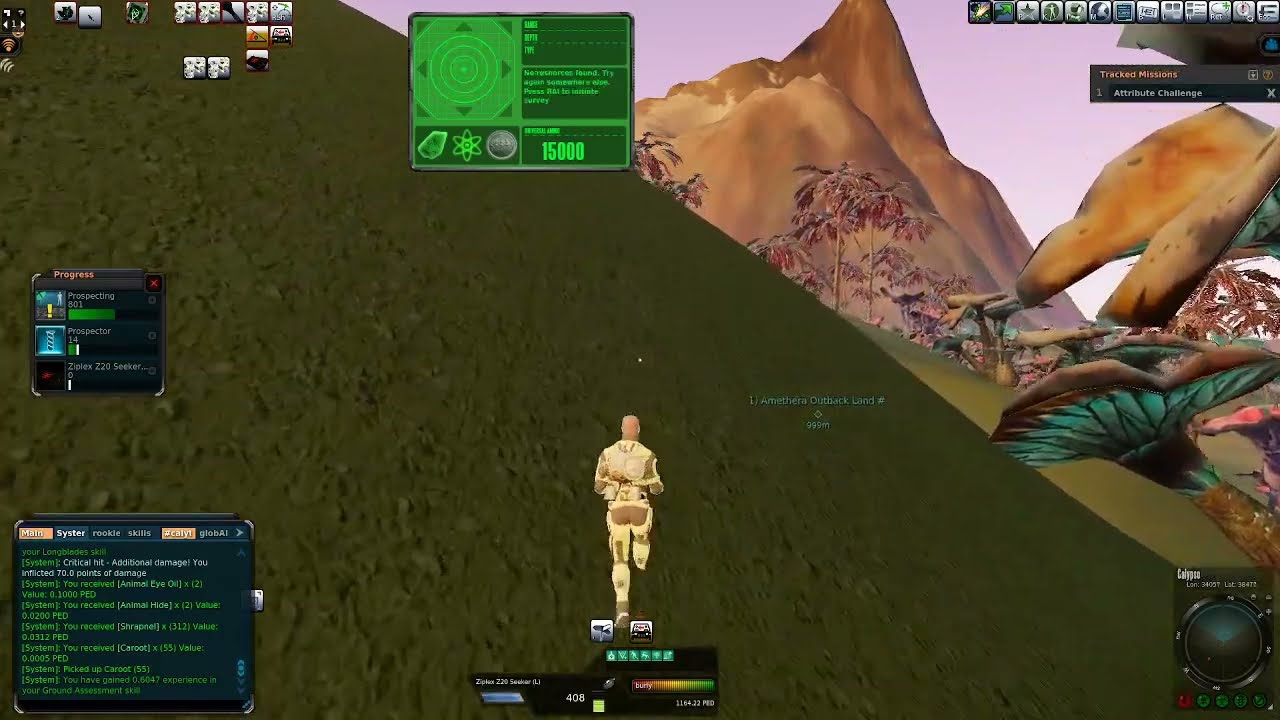 Mining run on Planet Calypso, Entropia Universe. - YouTube