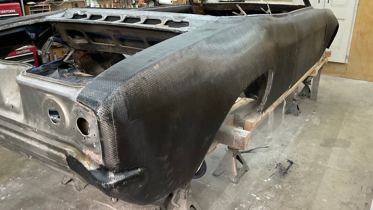 MAKING A CARBON FIBER QUARTER PANEL FOR MY TESLA / CORVAIR CONVERTIBLE ...