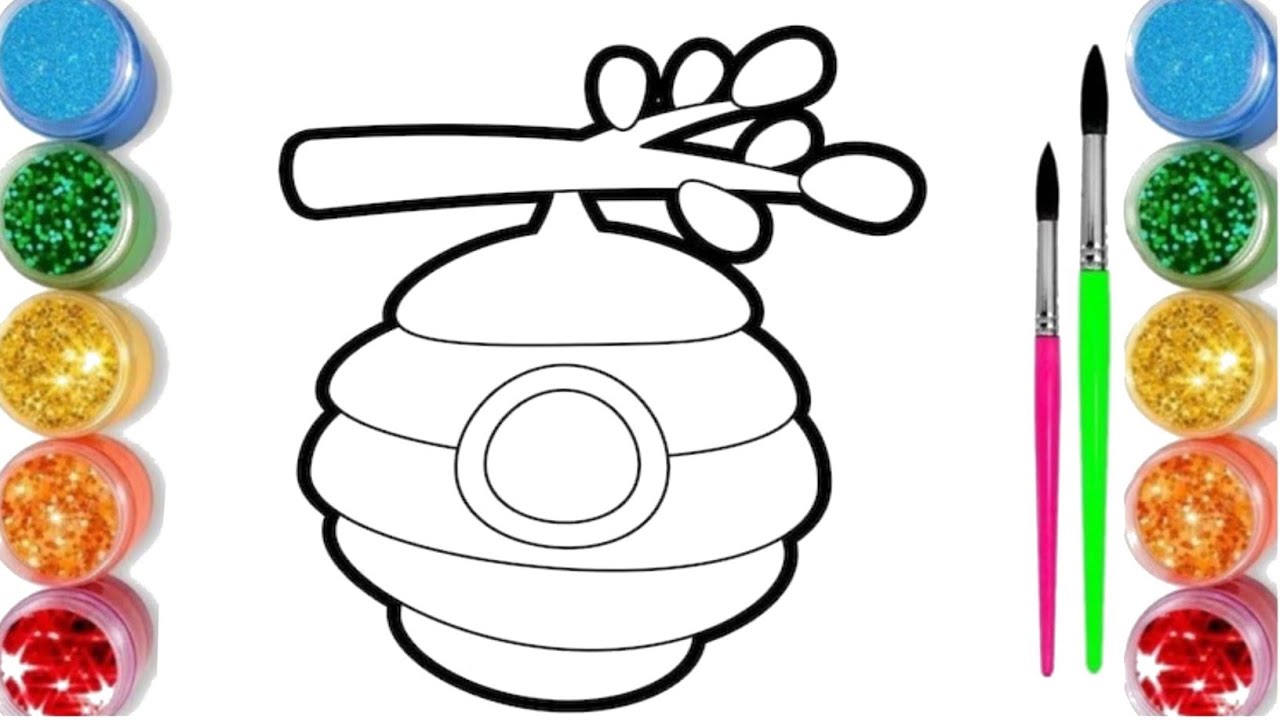 bee hive drawing for kids. easy step by step drawing. let's draw ...