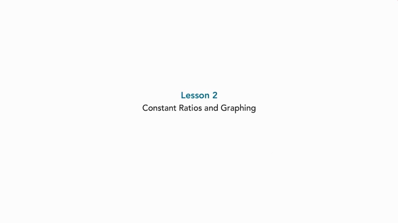 5 2 Video Constant Ratios and Graphing - YouTube