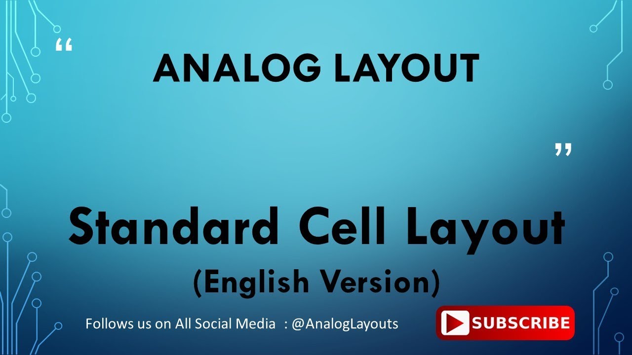 Standard cell layout - English Version - YouTube