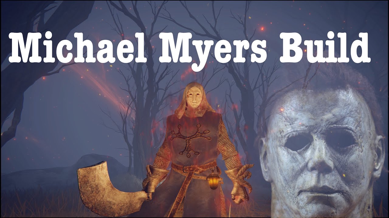 Michael Myers Build in Elden Ring PVP (Iron Cleaver, White Mask) - YouTube