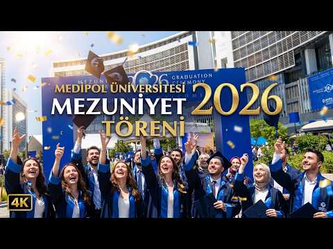 Medipol Üniversitesi Mezuniyet Töreni 2026 | Bahçedeki İlk Adımlardan Kep Atma Anına 4K