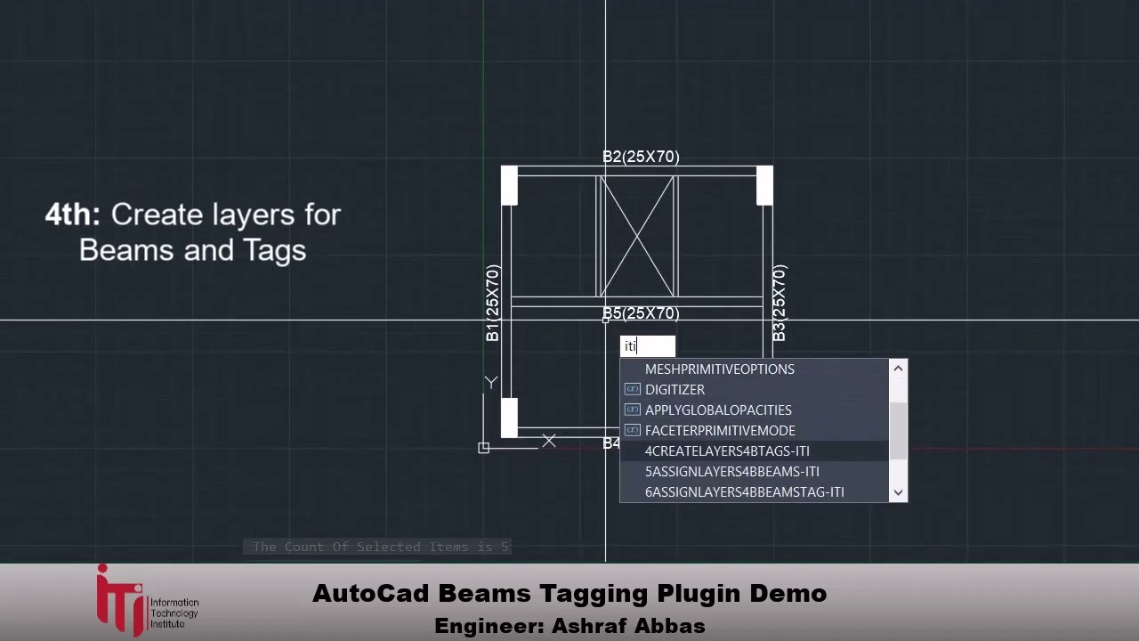 AutoCAD Beams Tagging Plugin Demo Presentation in ITI BIM Automation ...