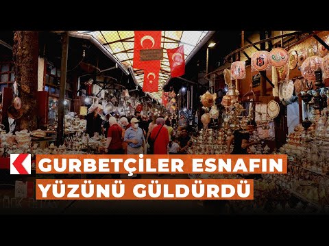 Gurbetçiler esnafın yüzünü güldürdü
