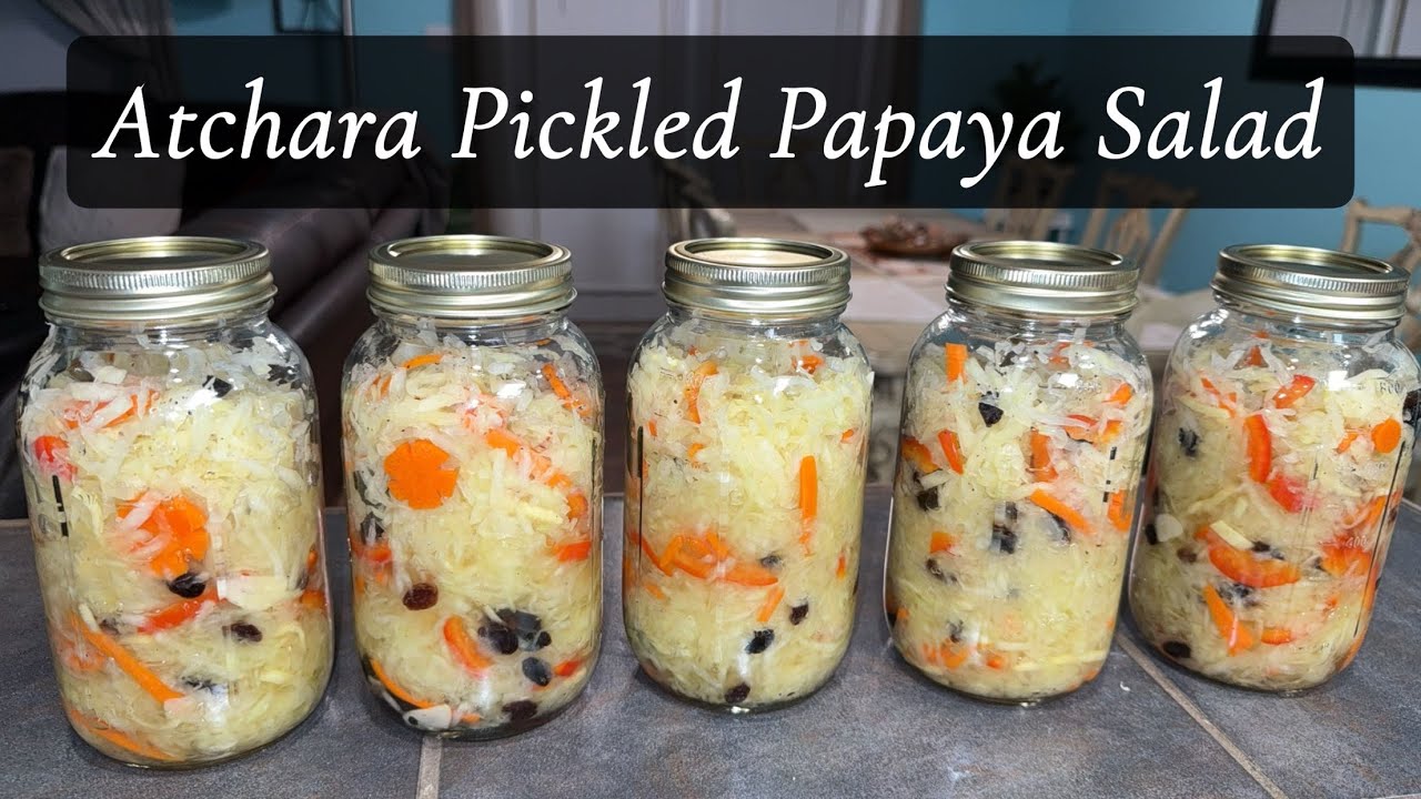 How to Make Atchara Pickled Papaya Salad | Sweet, Tangy, Spicy | Simple ...