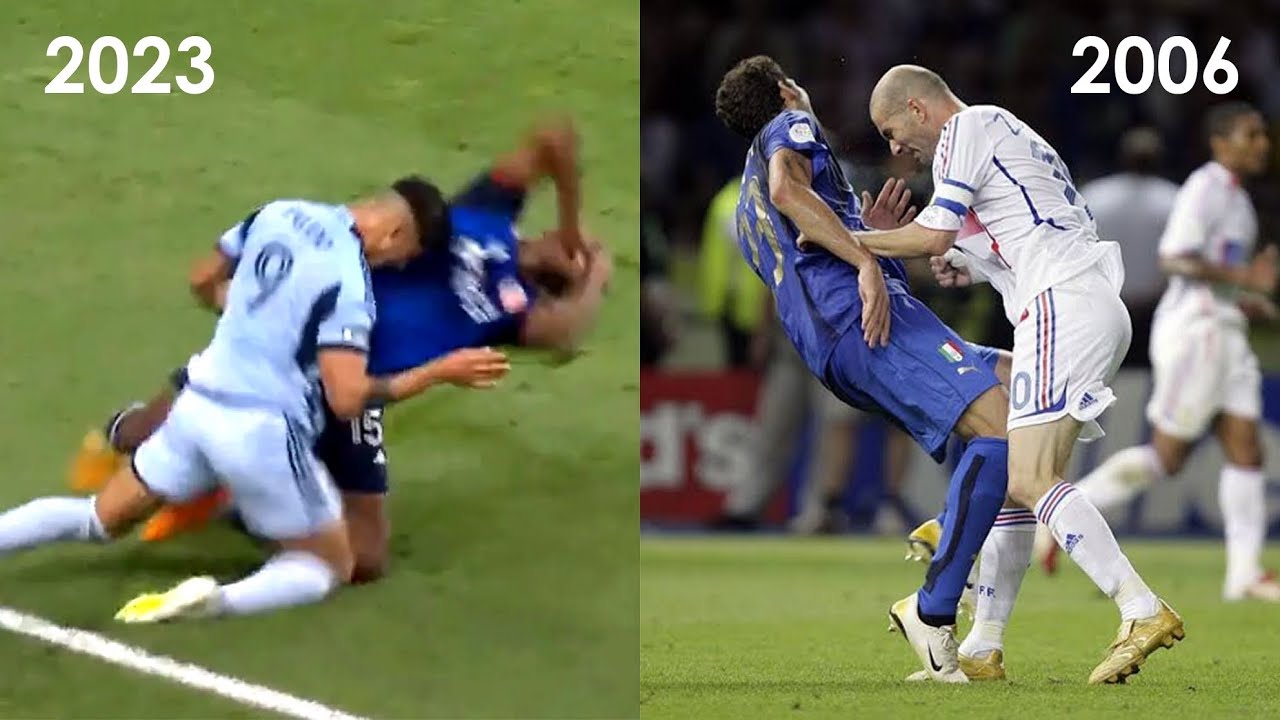 Replay of Zinedine Zidane's headbutt on Materazzi by the Sporting ...