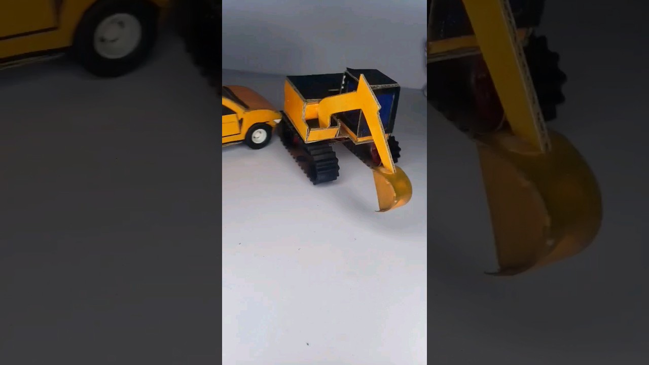 Cardboard crafts / excavator - YouTube