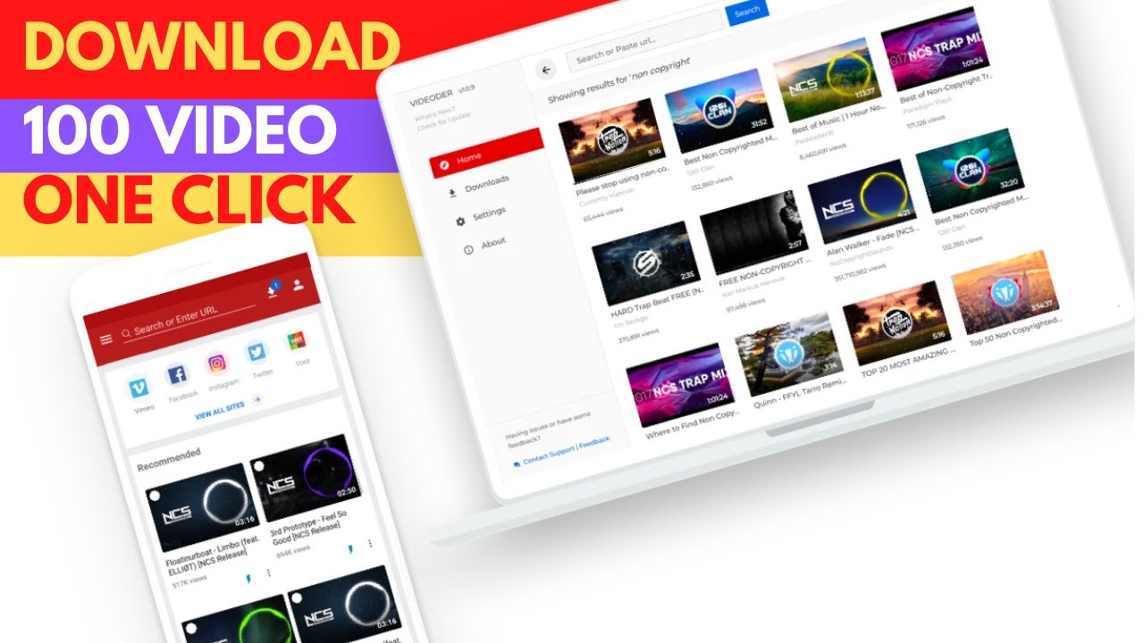 How to Download 100 Video in One Click USE PC/Android Software ...