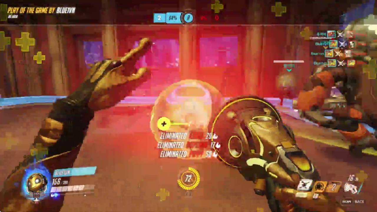 OVERWATCH PotG | Lucio Soundwave triple kill by BLUE1VN Highlight #1 ...