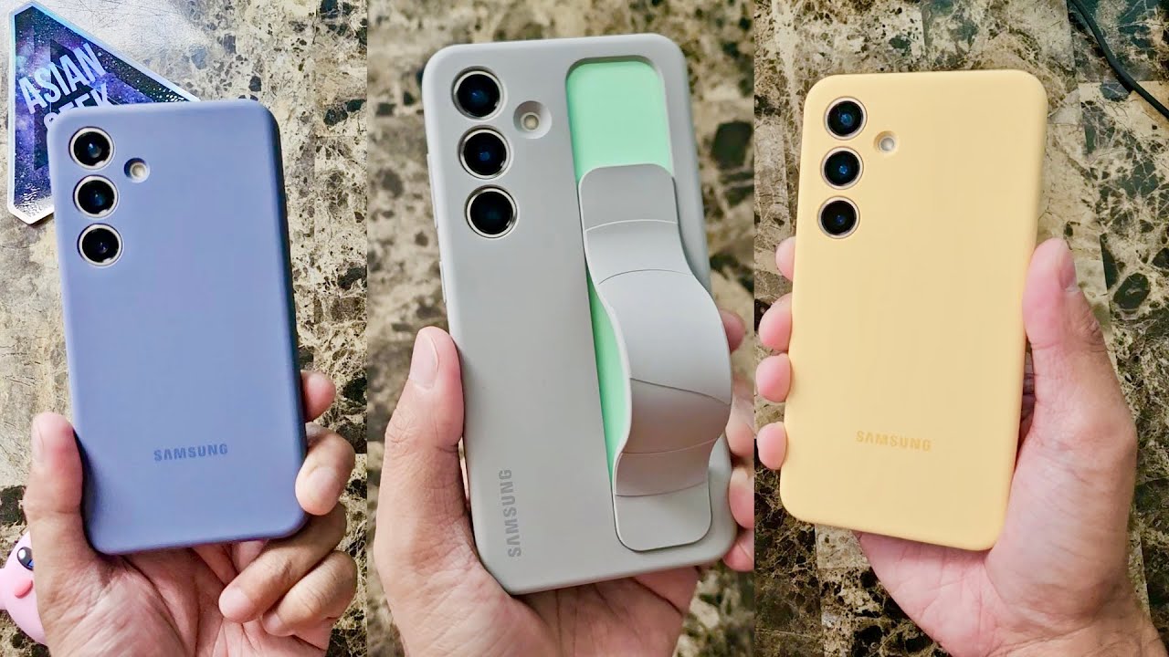 Samsung Silicone Strap Case and Official Silicone Case (Yellow and ...