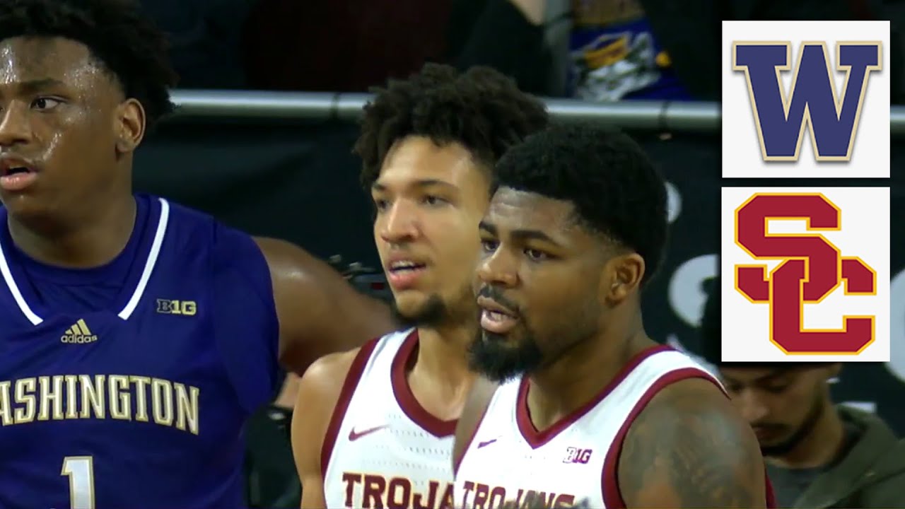 Washington vs USC Men's College Basketball Highlights Full Game, March ...