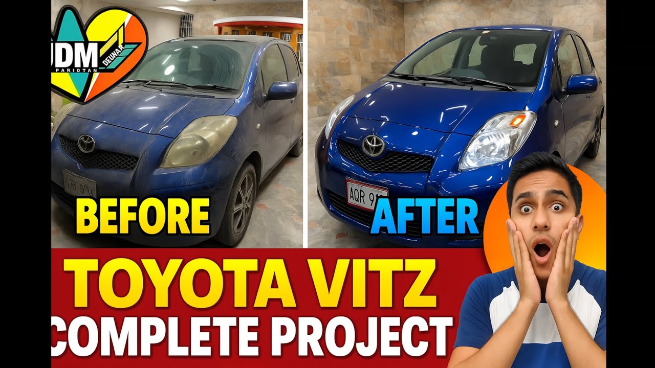 Toyota Vitz Detailing & Restoration | Full Suspension, Brakes, Interior ...